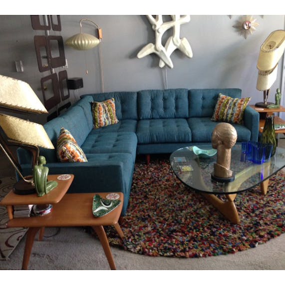 Joybird blue sectional store